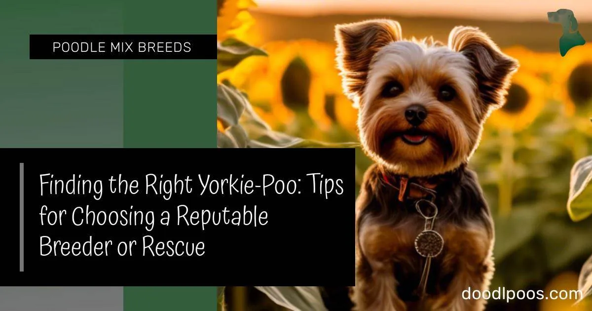 Finding the Right Yorkie-Poo: Tips for Choosing a Reputable Breeder or ...